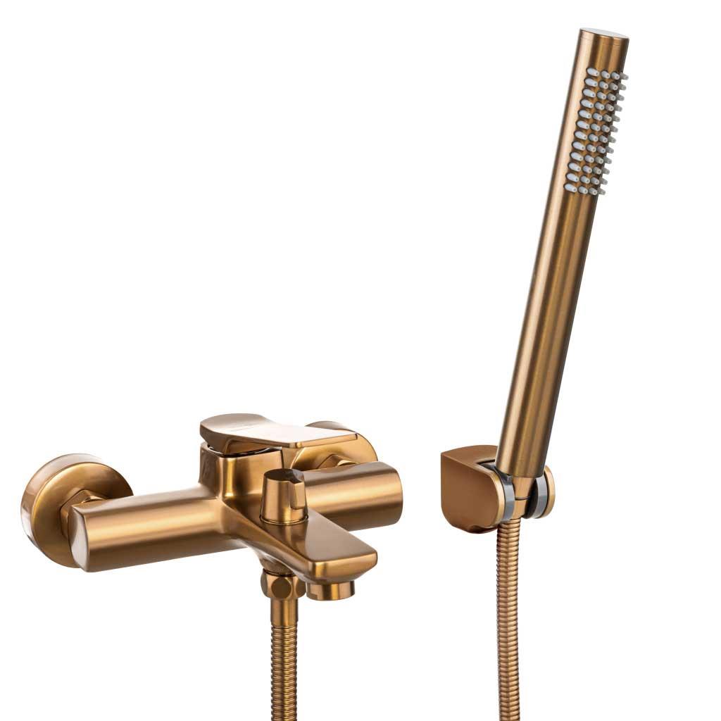 Wall Mounted Bath Tap Copper Bronze NERI PLUS with Shower – PEPTE.eu