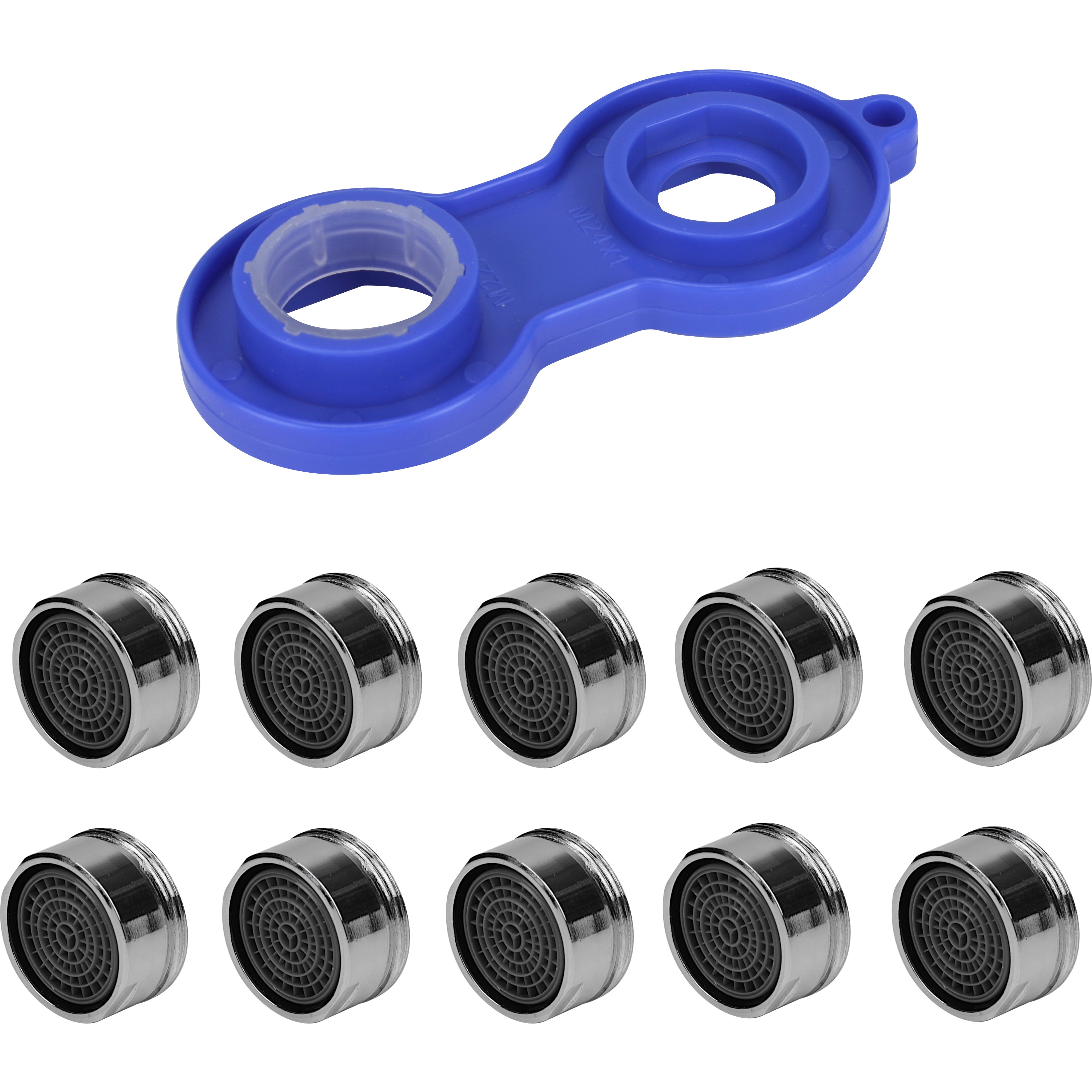 Water Saving Set 10x Tap Aerator Replacement M24 + Opening Key Tool ...