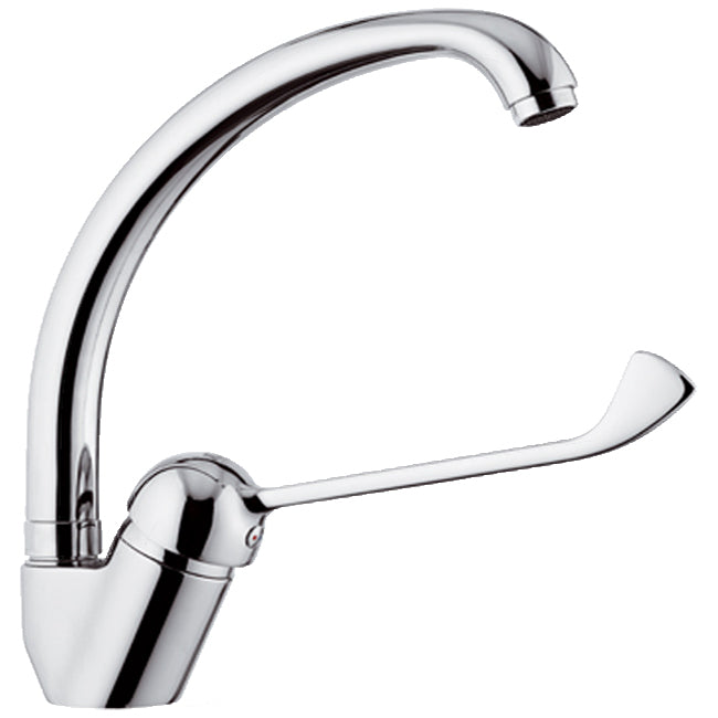 F-Type Faucet Basin Mixer Chrome Plated Tap Extended Lever Disabled ...